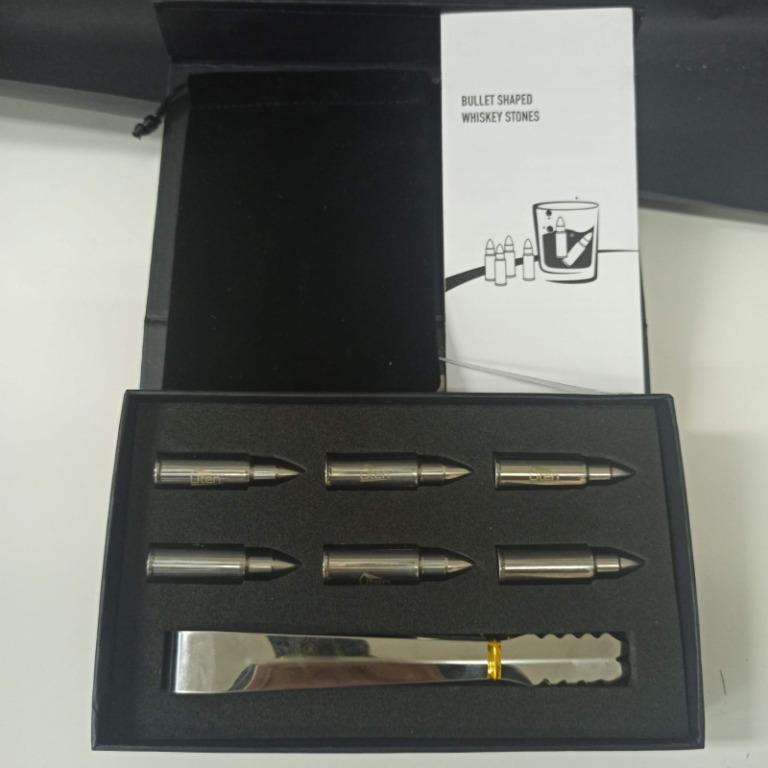 Whiskey Stones Bullets Stainless Steel Chillers Bullet Shaped Ice Cubes ...