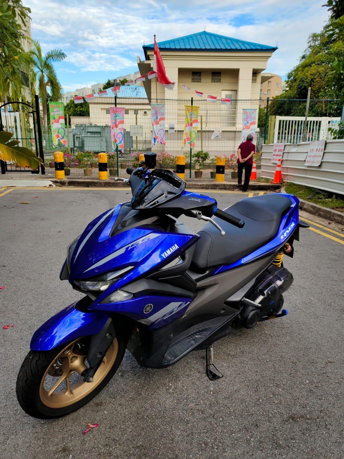 YAMAHA AEROX NVX BLUE COVERSET, Motorcycles, Motorcycle Accessories on ...