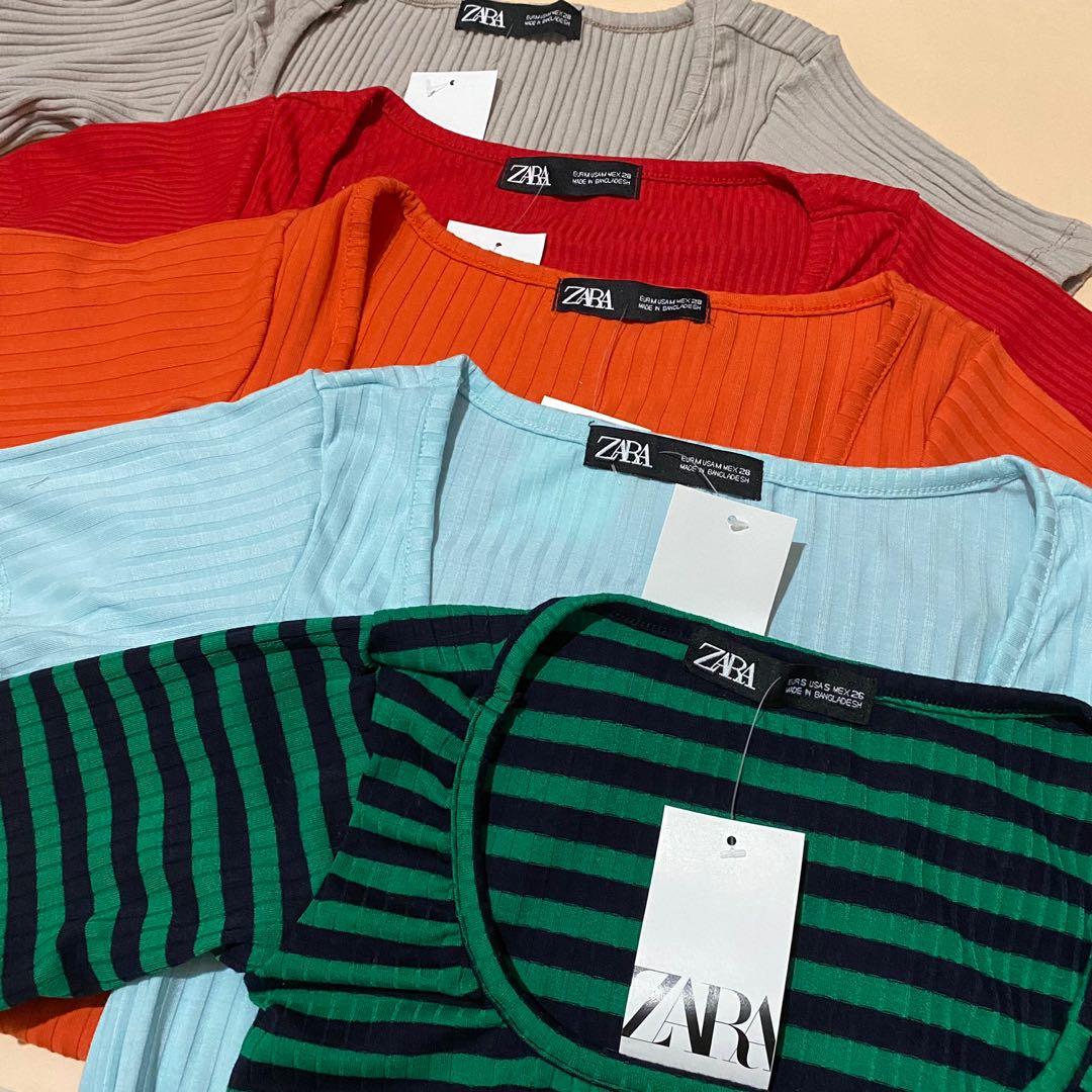 Zara ribbed squareneck bodycon midi dress, Women's Fashion, Dresses ...