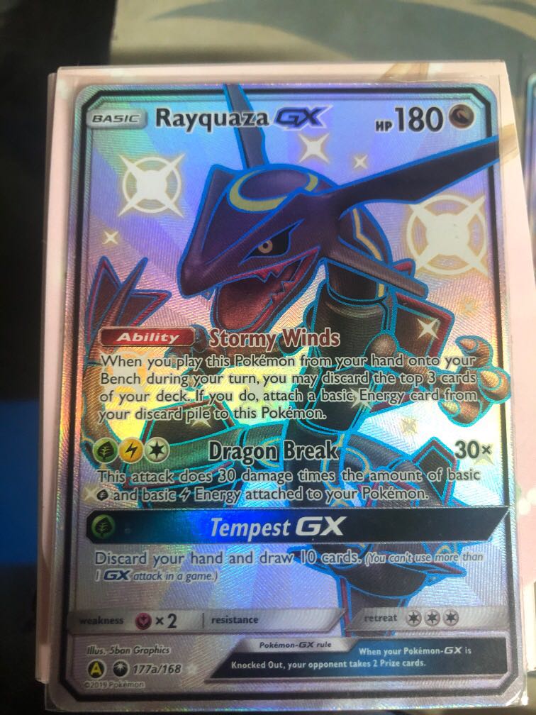 裂空座 Rayquaza Gx ptcg pokemon 卡, 興趣及遊戲, 玩具 & 遊戲類 - Carousell