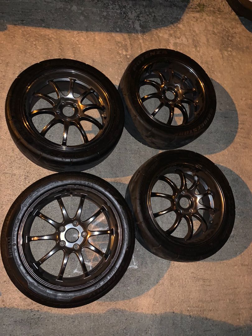 Advan Racing 17' rims, Car Accessories, Tyres & Rims on Carousell