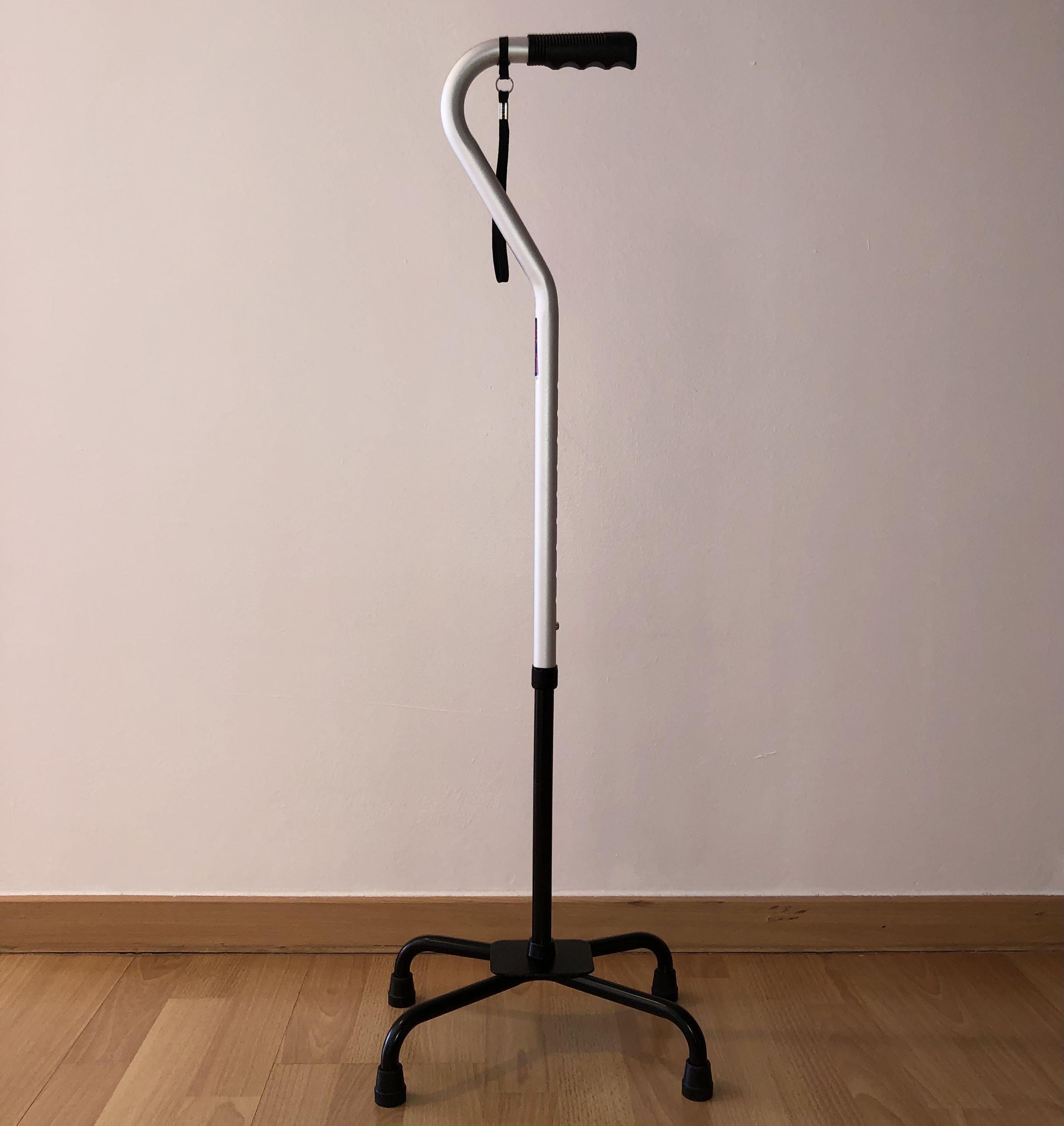 Aluminum Broad Base Quad Cane/Walking Stick, Health & Nutrition ...