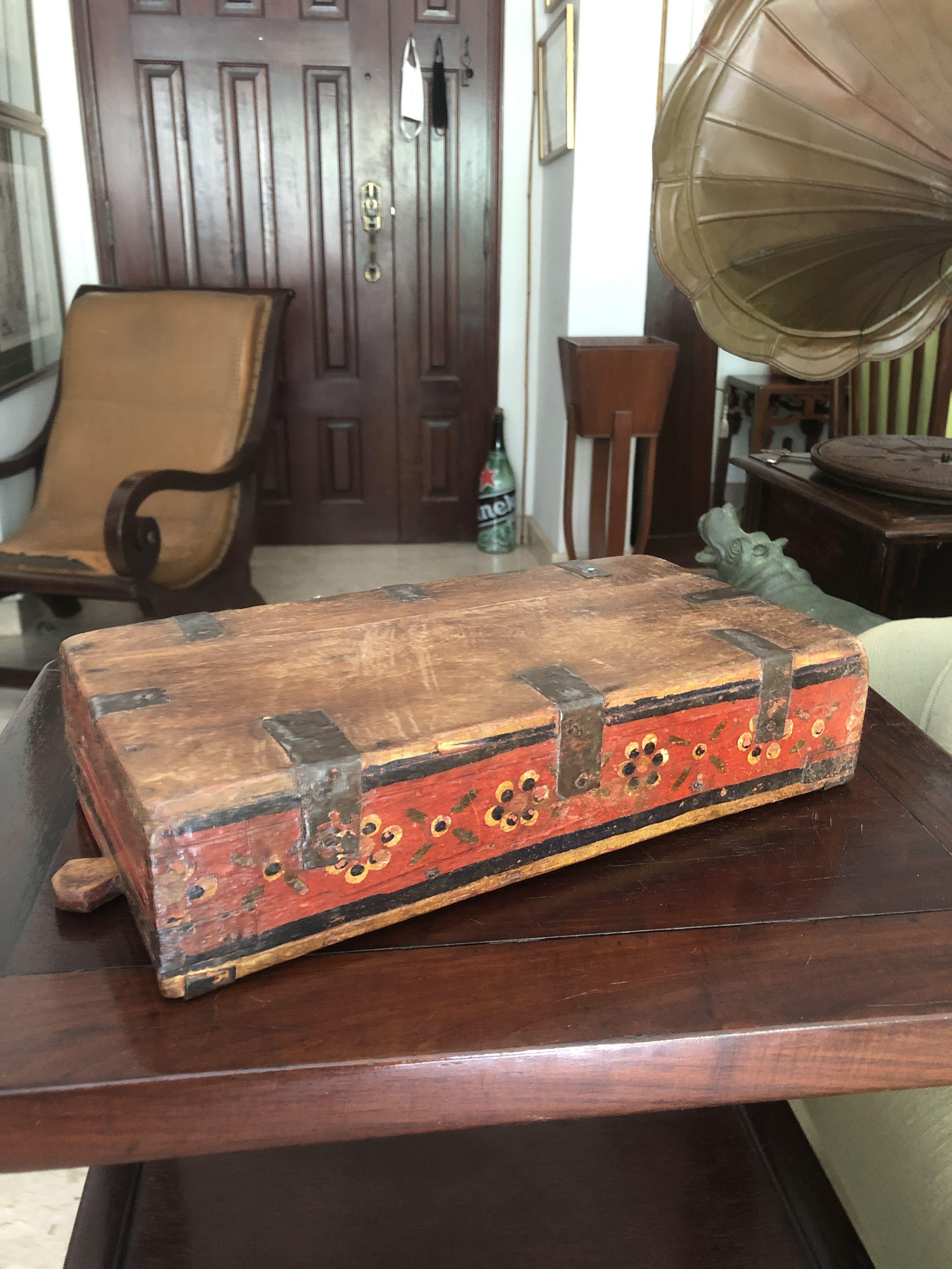 Antique Indian OriginalHand Hand Painted Spice Box Circa 1880, Hobbies ...