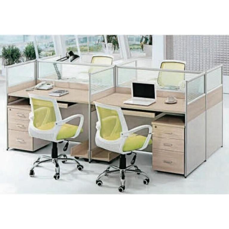 B 42 Office Table w Partition/Workstation System Furniture Cubicle ...