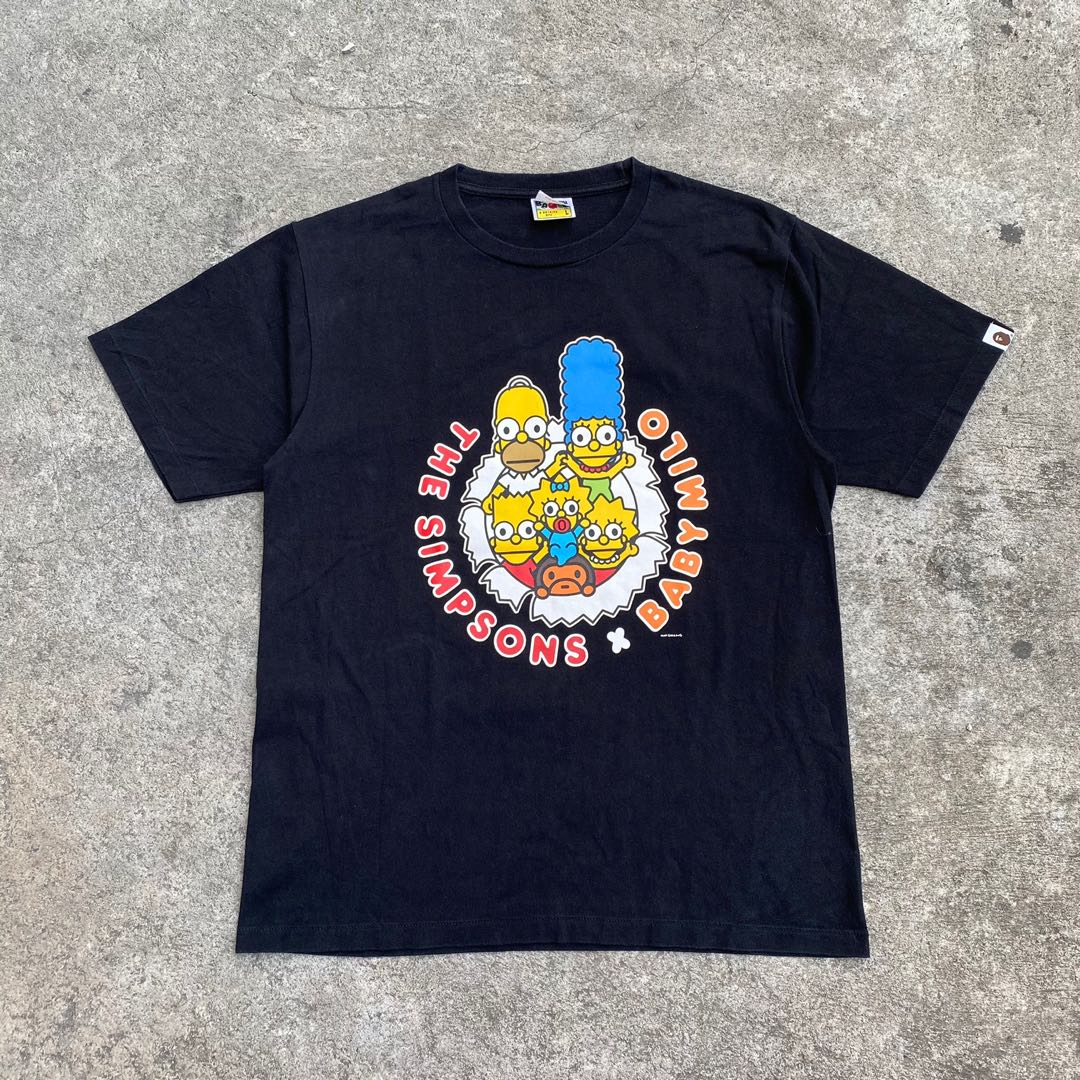 Bape x simpsons black shirt, Men's Fashion, Tops & Sets, Tshirts & Polo ...