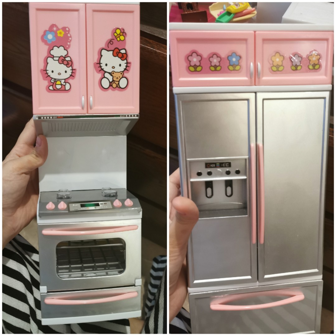 Barbie Hello Kitty Fridge, Stove and Oven, Hobbies & Toys, Toys & Games ...