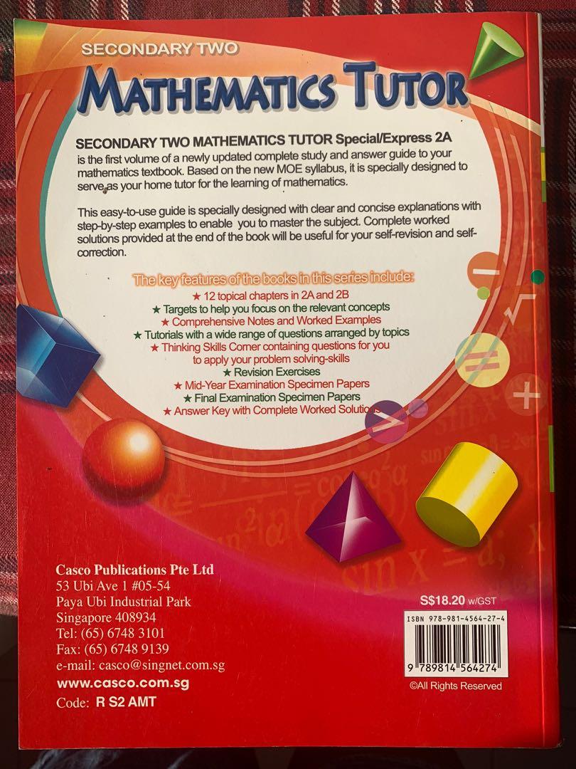 CASCO SECONDARY TWO MATHEMATICS TUTOR, Hobbies & Toys, Books ...