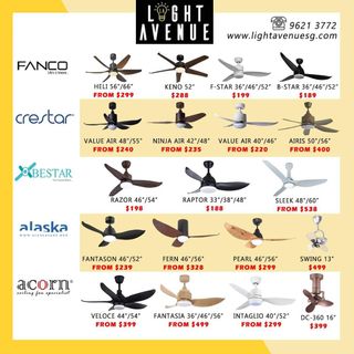 Alaska Swing 13INCH DC Corner/Ceiling Fan, Furniture & Home Living ...