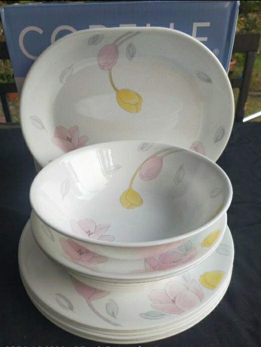 Corelle Elegant City 16 pcs, Furniture & Home Living, Kitchenware ...