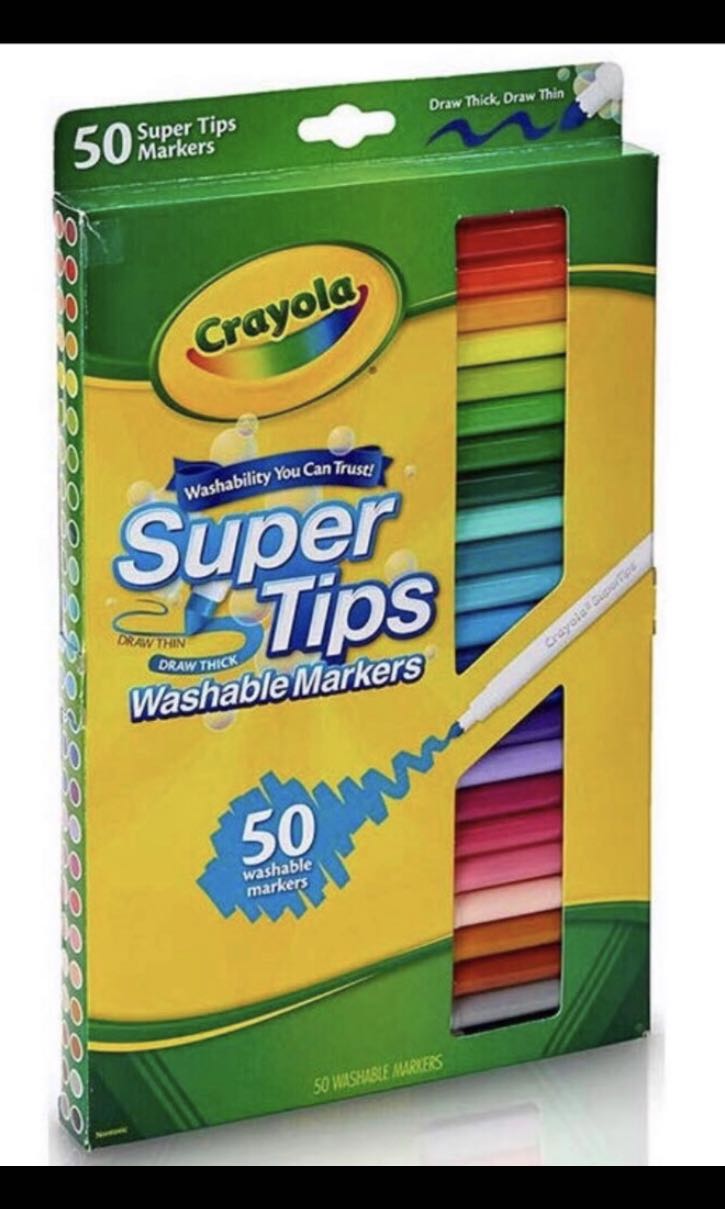 Crayola Supertips, Hobbies & Toys, Stationery & Craft, Craft Supplies ...