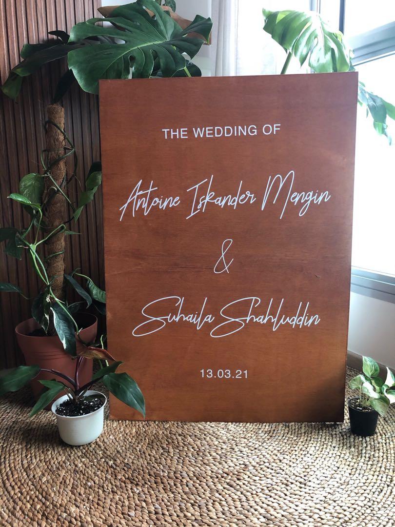 Customised A1 Wooden Signage, Hobbies & Toys, Stationery & Craft, Art ...