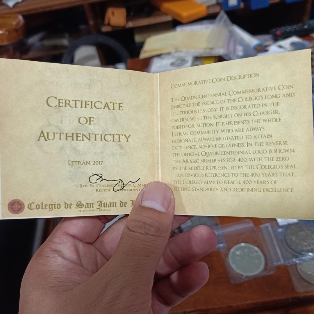 Letran 400 with coa. Without box, Hobbies & Toys, Memorabilia ...