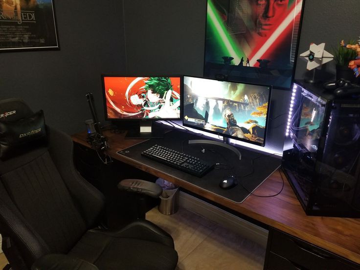 Mahogany table top and alex drawers,computer desk,gaming station ...