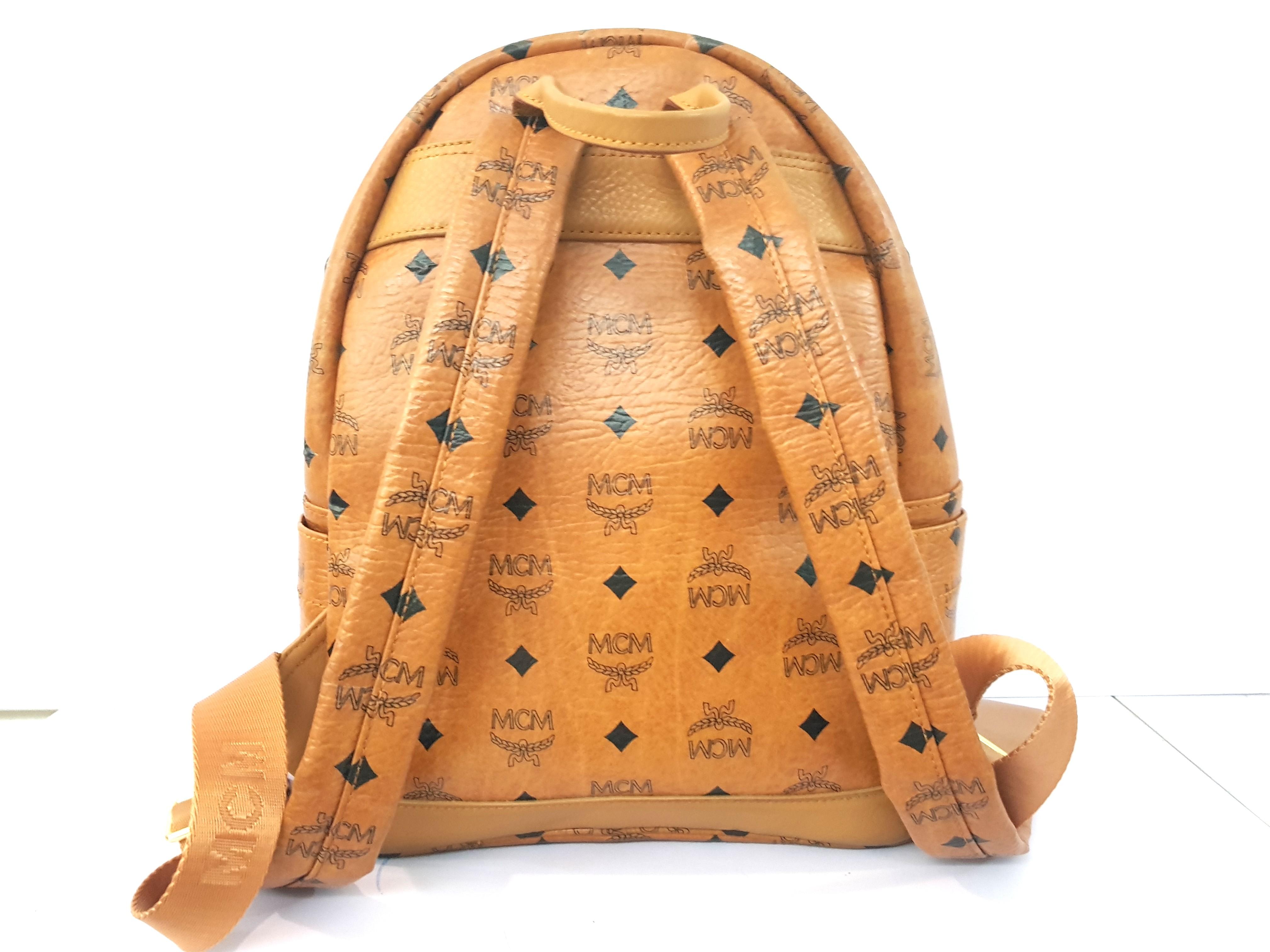 Mcm Cognac Backpack Small Size NO WHITE TAG, Women's Fashion, Bags ...