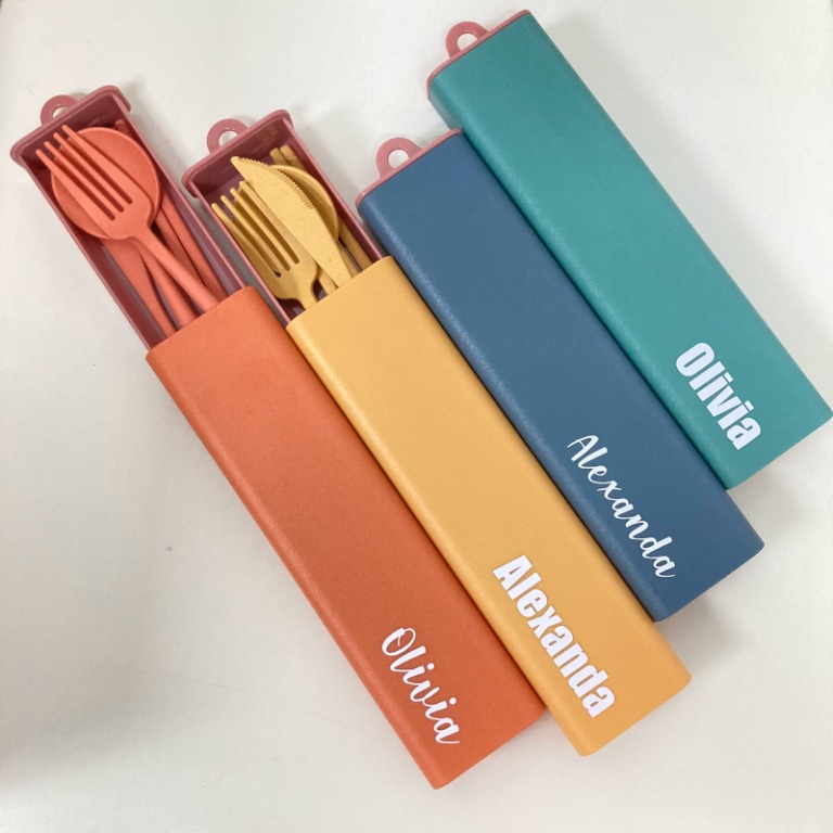 Customised Cutlery Set with Colour Box, Hobbies & Toys, Stationery ...