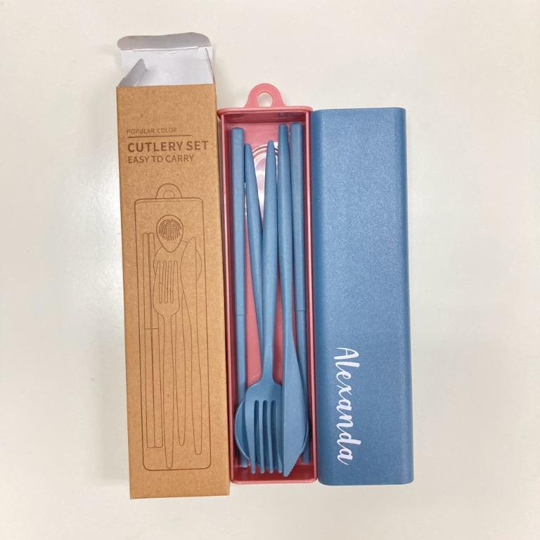 Customised Cutlery Set with Colour Box, Hobbies & Toys, Stationery ...