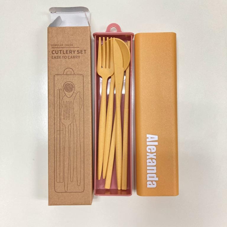 Customised Cutlery Set with Colour Box, Hobbies & Toys, Stationery ...