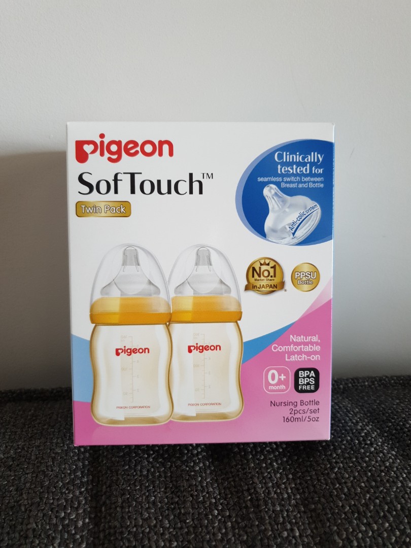 Pigeon PPSU Milk Bottle (160ml Twin Pack), Babies & Kids, Nursing & Feeding, Breastfeeding ...