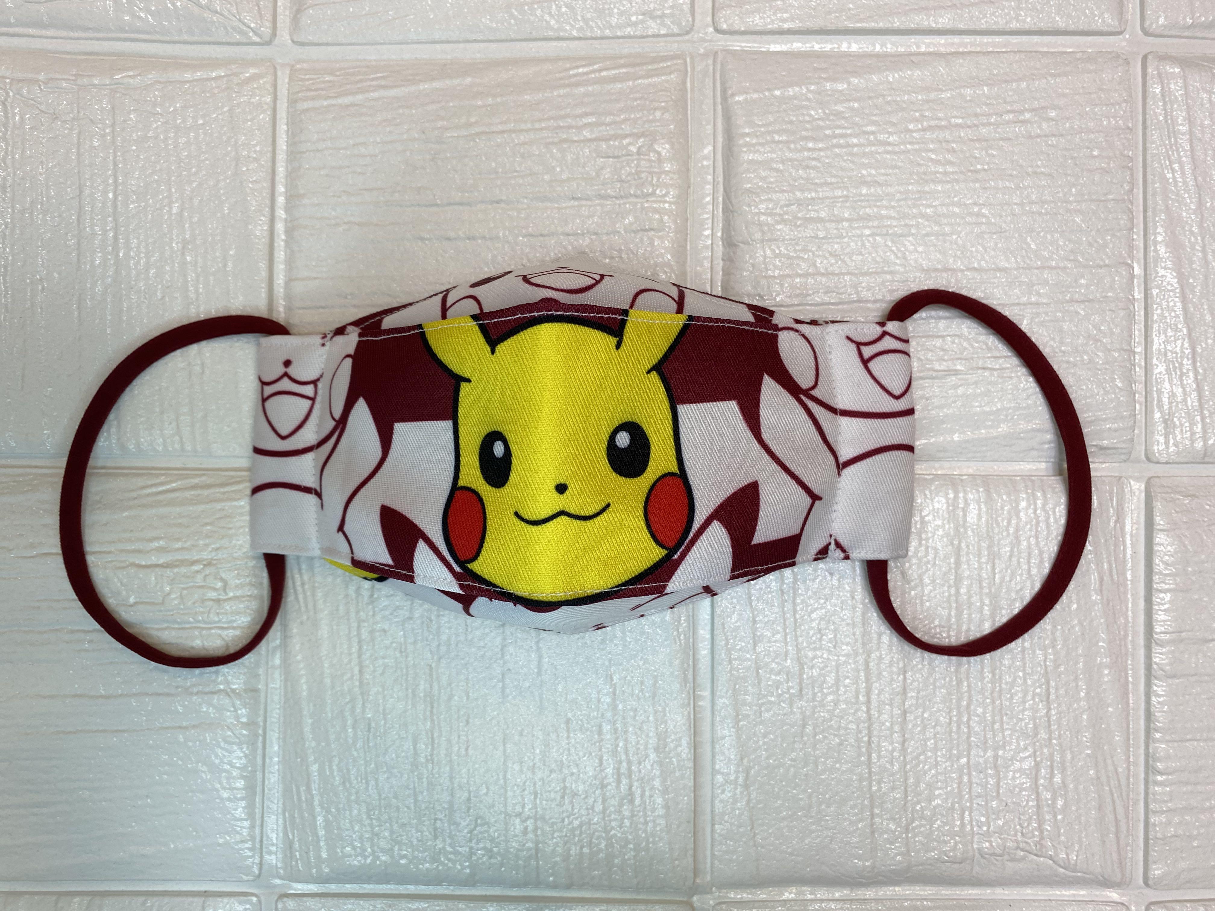 Pikachu mask Pokémon Mask origami mask reusable mask 3D mask handmade ...