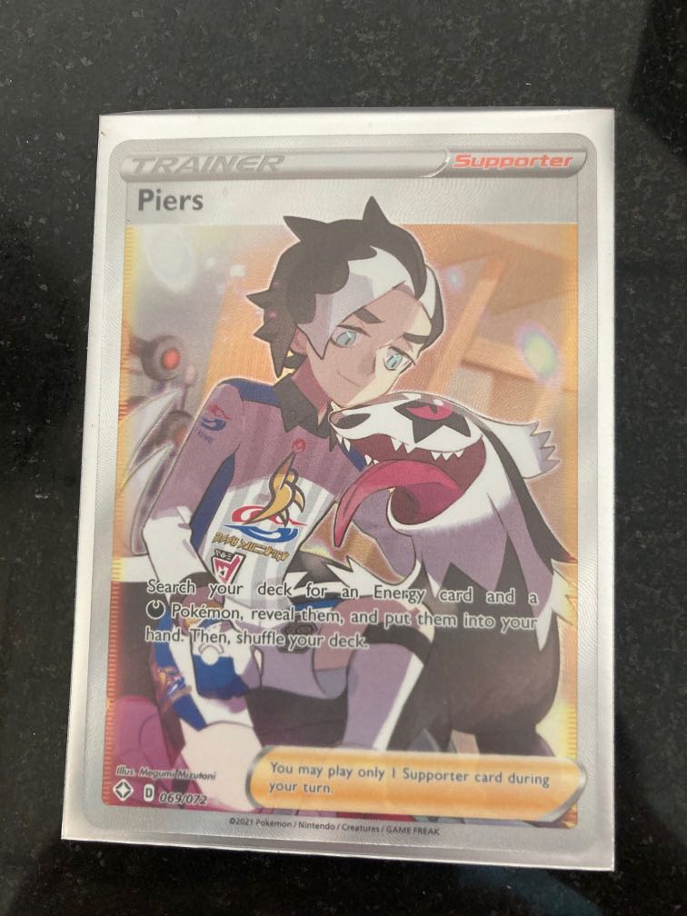 Pokemon Shining Fates Piers Trainer Card, Hobbies & Toys, Toys & Games ...