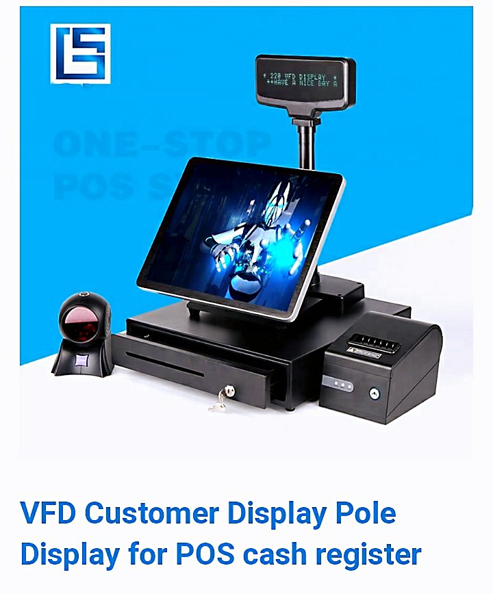 POS system VFD LED display screen USB connection, Computers & Tech ...
