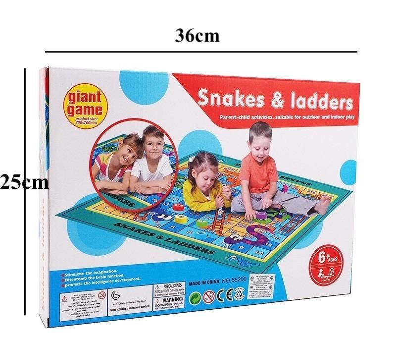 [SG] Large Snake and Ladder Mat Boardgame Family Bonding Kids Learning ...