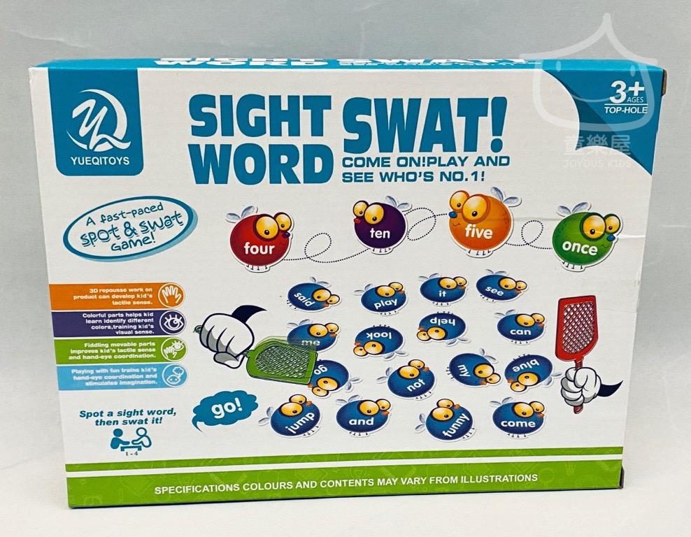 Sight Word Swat Game, 興趣及遊戲, 玩具 & 遊戲類 - Carousell