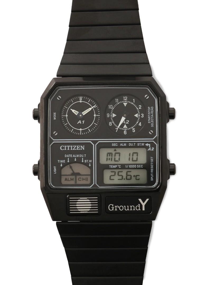 Yohji Yamamoto Ground Y x Citizen Limited Edition Ana Digitemp Watch ...