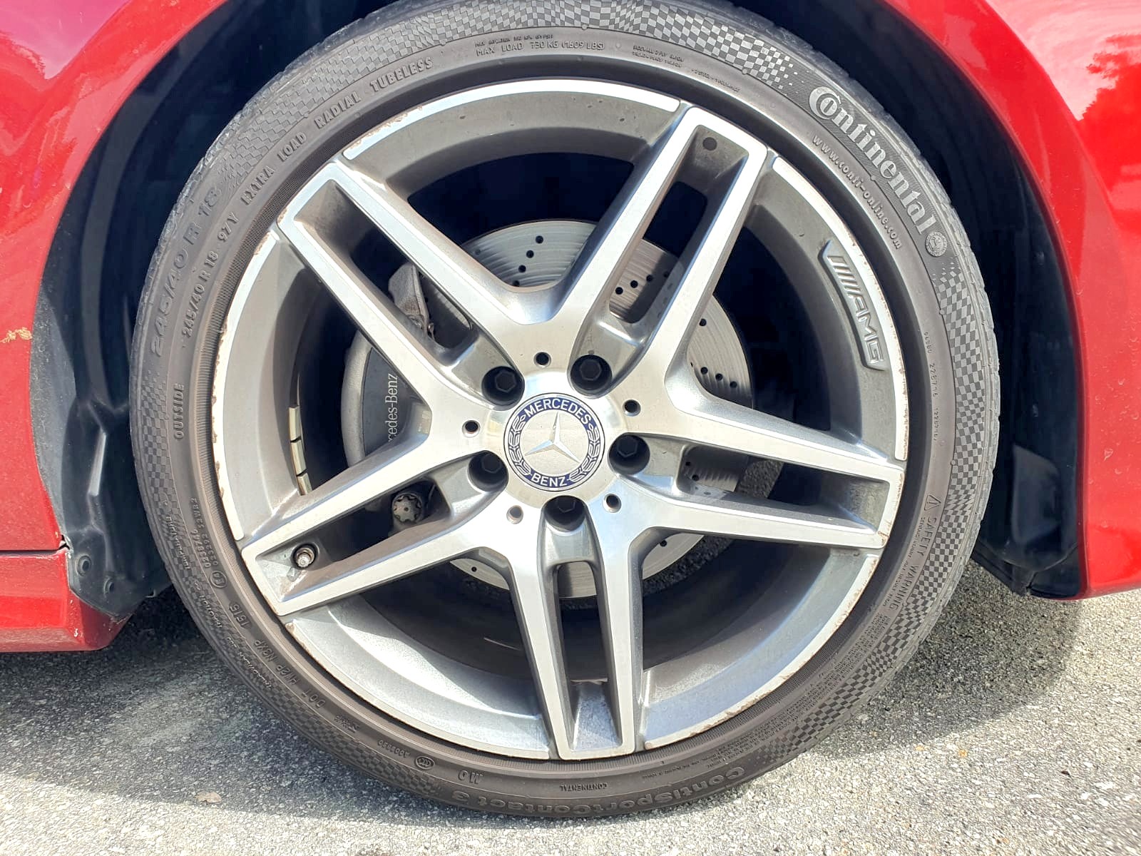 18" Original AMG Mercedes Rims, Car Accessories, Tyres & Rims on Carousell
