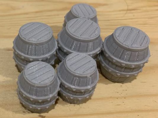28mm Wooden Barrels for DnD/Warhammer terrain , Hobbies & Toys, Toys ...