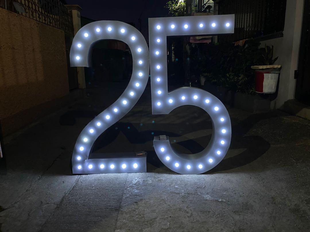 4 Feet LED Light Letter/ Number Standee, Hobbies & Toys, Stationary ...