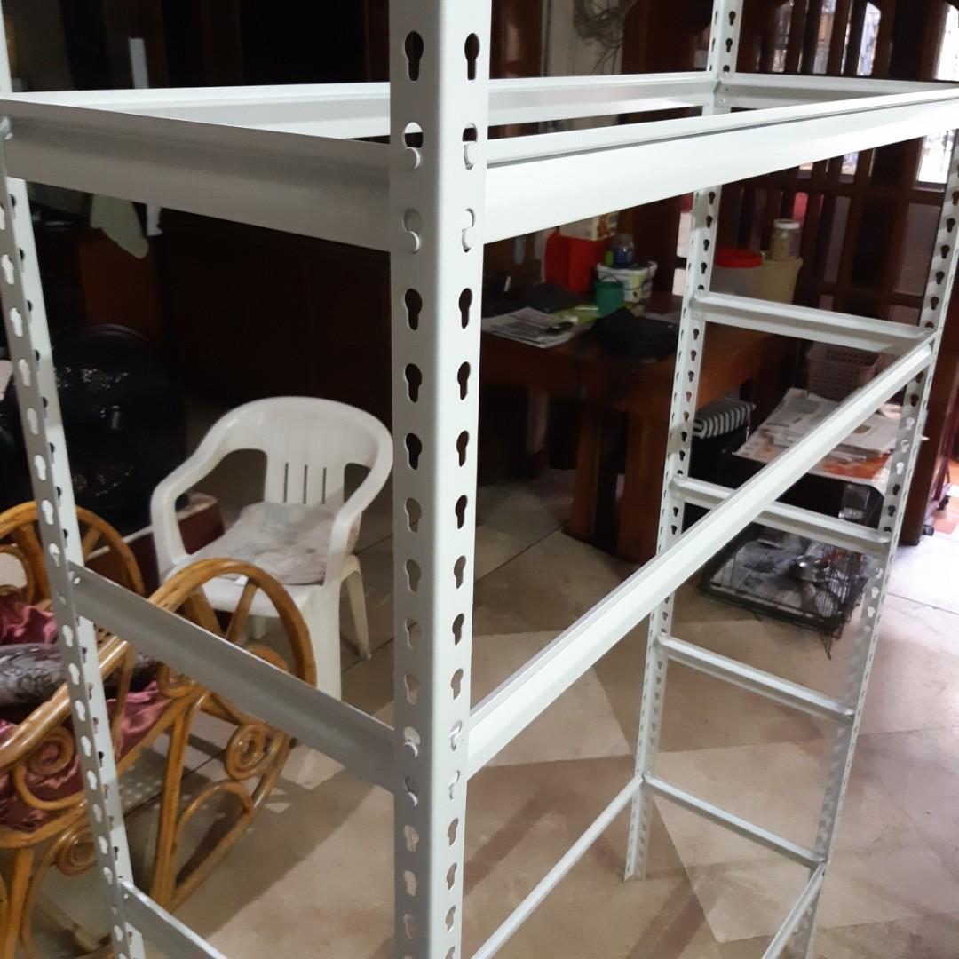 5 layer Boltless Adjustable rack white coated iron steel heavy duty ...