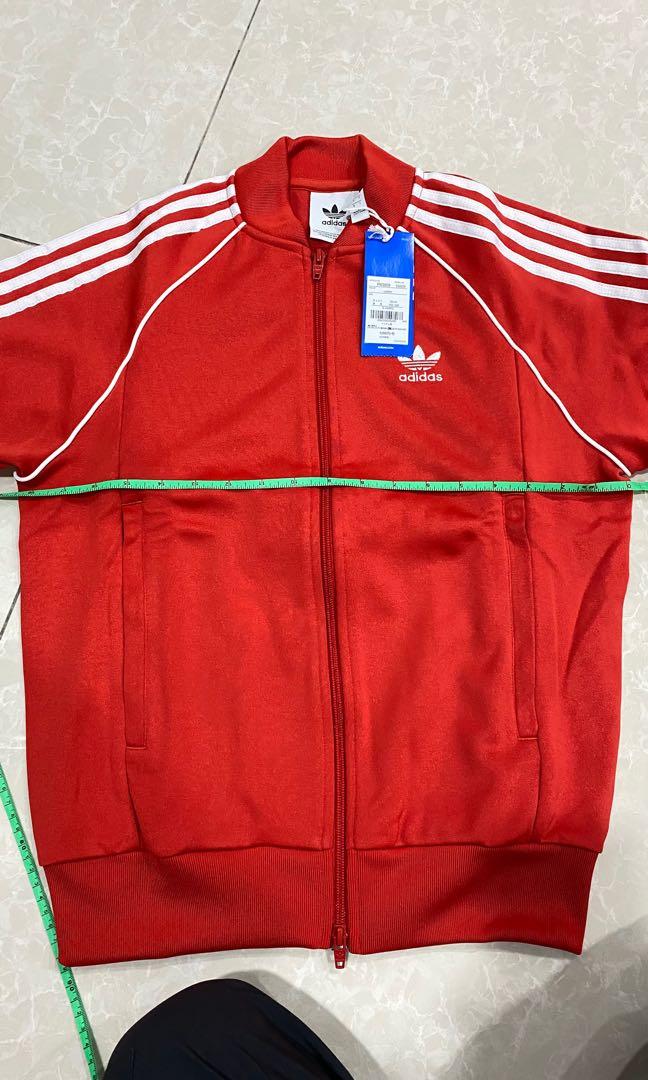 Adidas Originals SST Track Jacket Cherry Red, Men's Fashion, Coats ...