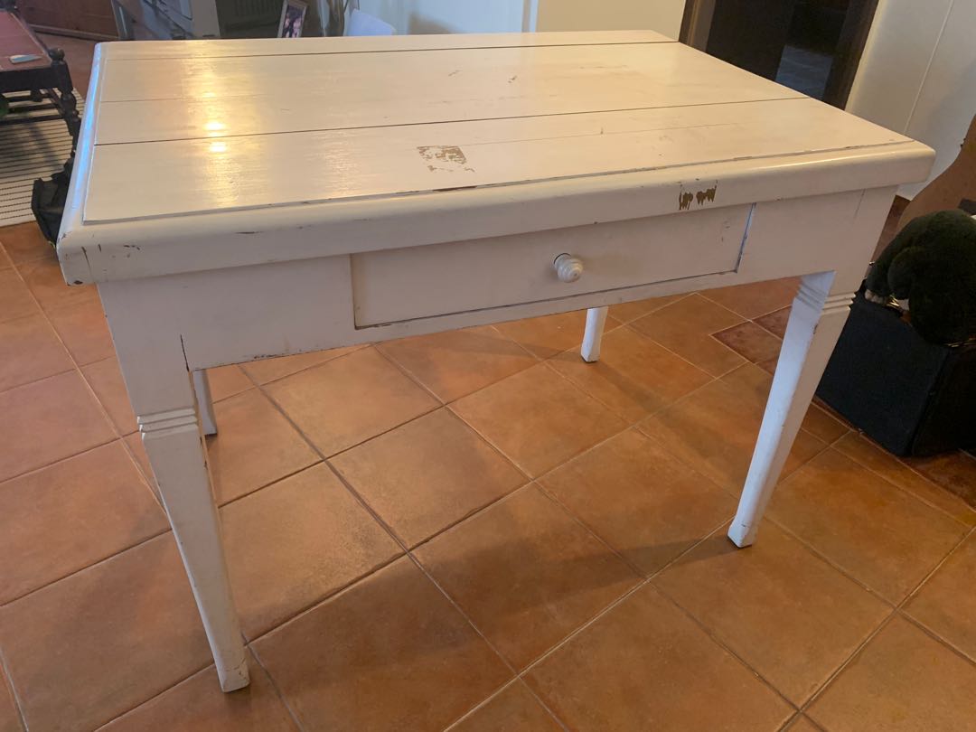 Antique White Table, Furniture & Home Living, Furniture, Tables & Sets ...