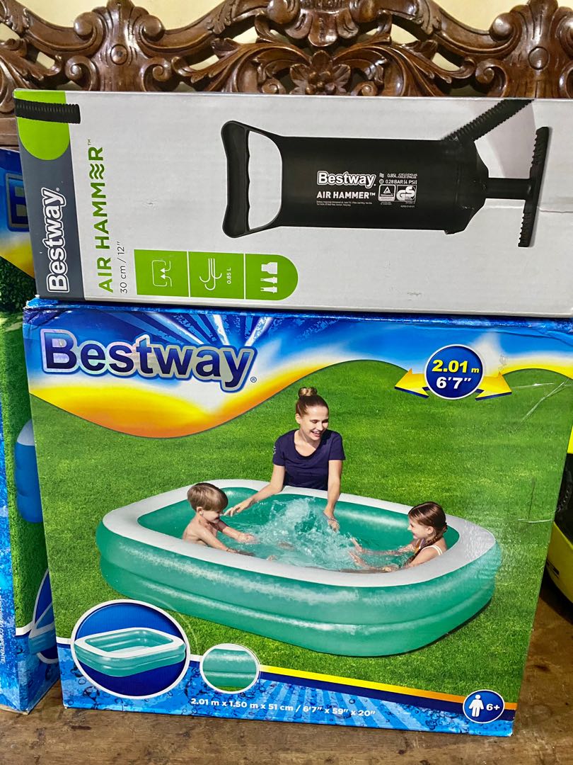 bestway rectangular small pool, Hobbies & Toys, Toys & Games on Carousell