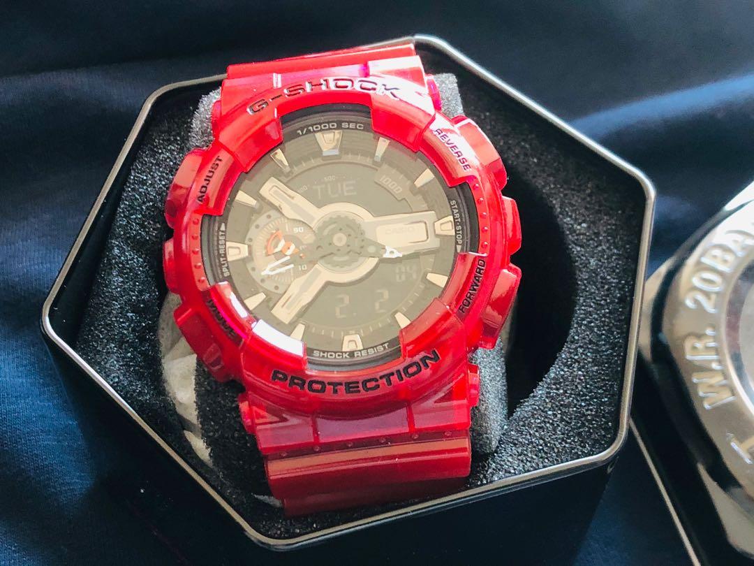 Casio G-shock 5145 5426 透明紅, 名牌, 手錶 - Carousell