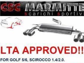 csc marmitte quad exhaust for scirocco and golf, Car Accessories ...