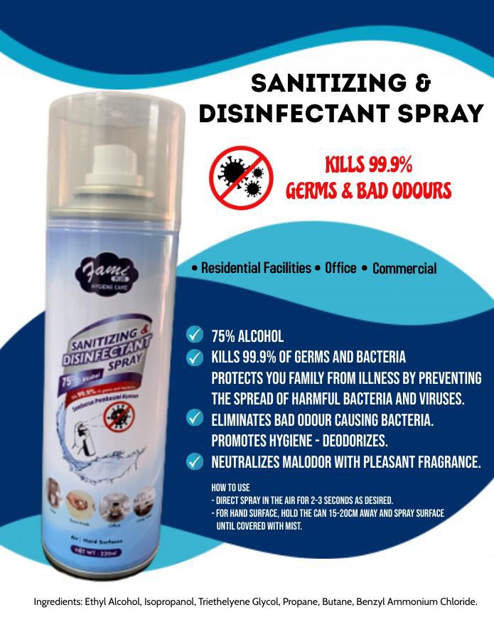Disinfectant Spray, Beauty & Personal Care, Bath & Body, Body Care on ...