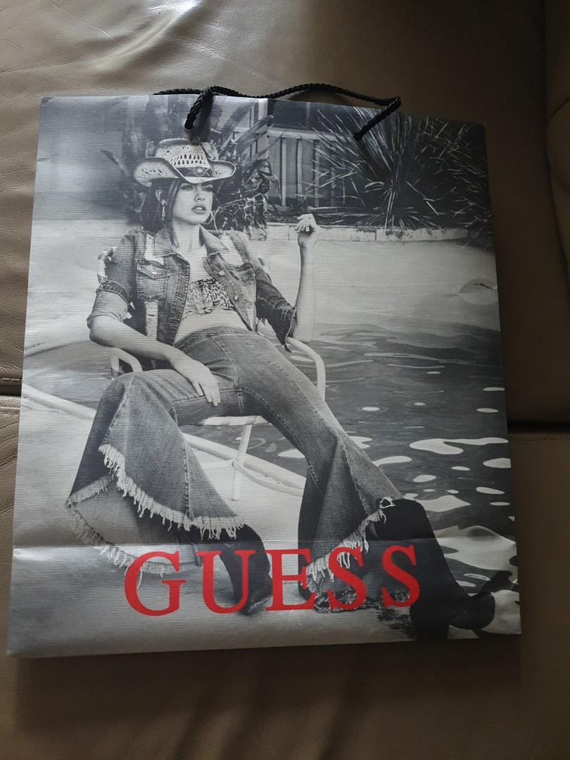 GUESS LARGE PAPERBAG, Everything Else on Carousell