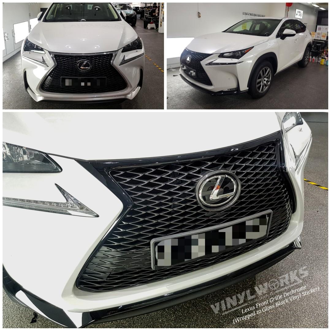 Lexus Front Grille Dechrome - Wrap Gloss Black, Car Accessories ...