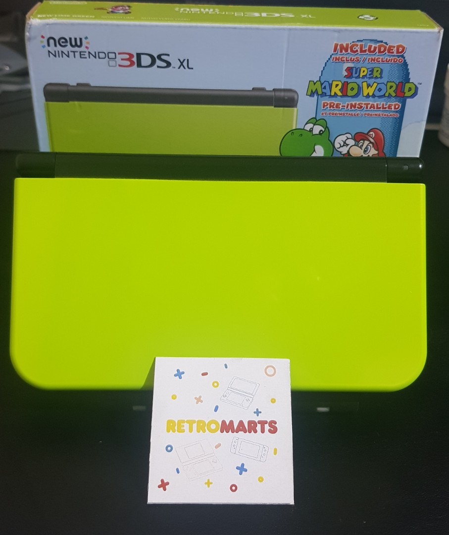 Nintendo New 3DS XL Lime Green Special Edition CFW unit IPS TOP screen ...