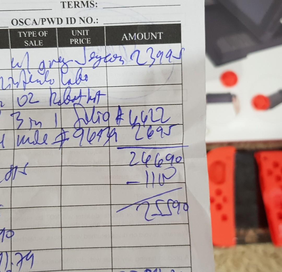 Nintendo Switch V2 with Receipt, Video Gaming, Video Game Consoles ...