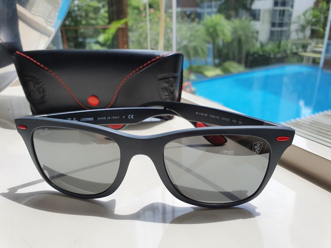 Ray-Ban Scuderia Wayfarer Liteforce - Grey mirror lens, Men's Fashion ...