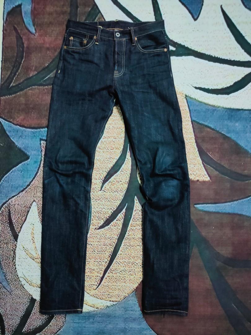 Red tornado raw denim, Men's Fashion, Bottoms, Jeans on Carousell