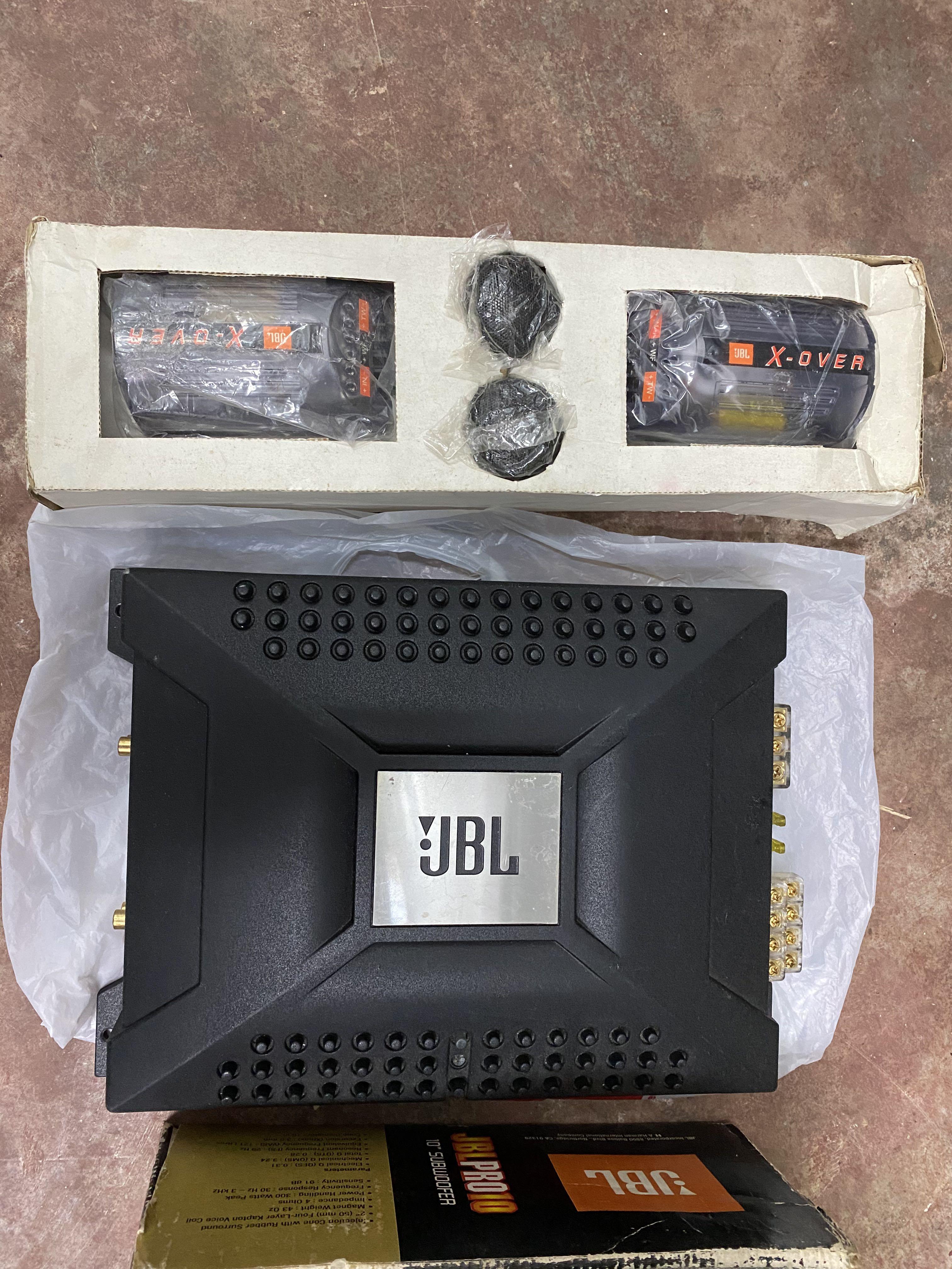 Selling JBL 10” subwoofer speaker with grill, jbl 4 channel amplifier ...