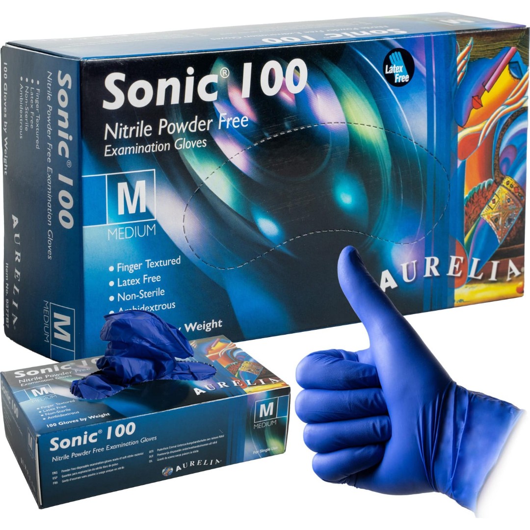 Sonic Nitrile Powder Free Examination Gloves, Everything Else on Carousell