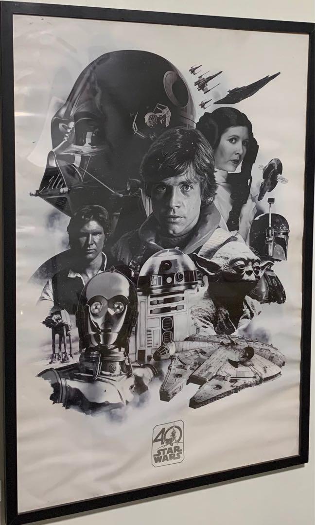 Star Wars 40th Anniversary Poster with Framing, Hobbies & Toys ...