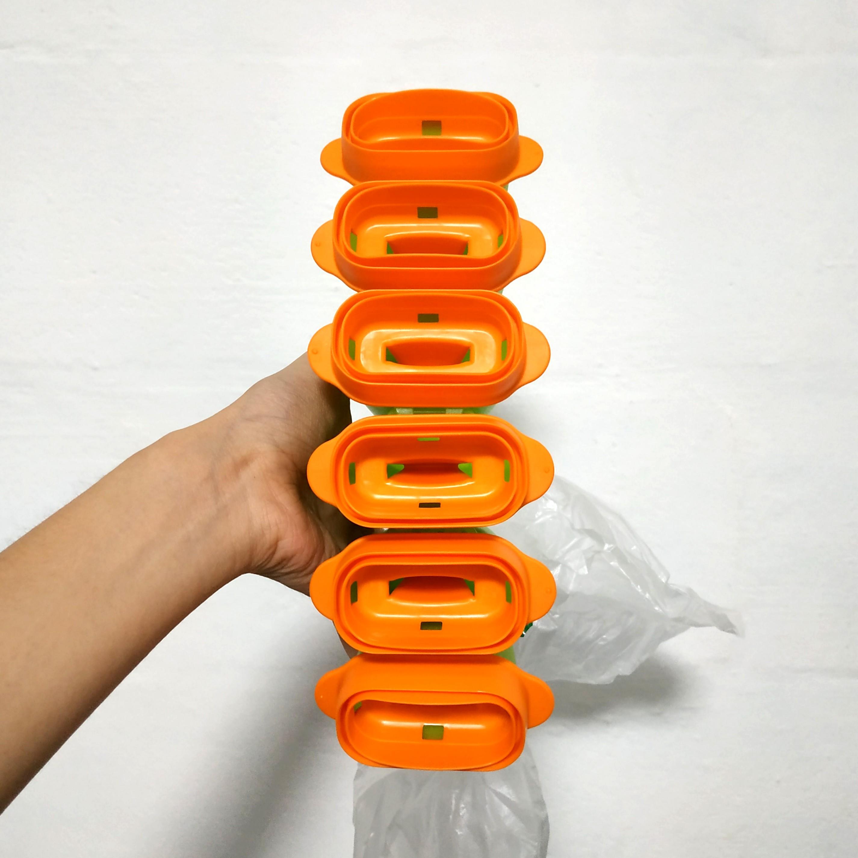 Tupperware LolliTups Ice Cream Maker Mould Container Set of 6 ...