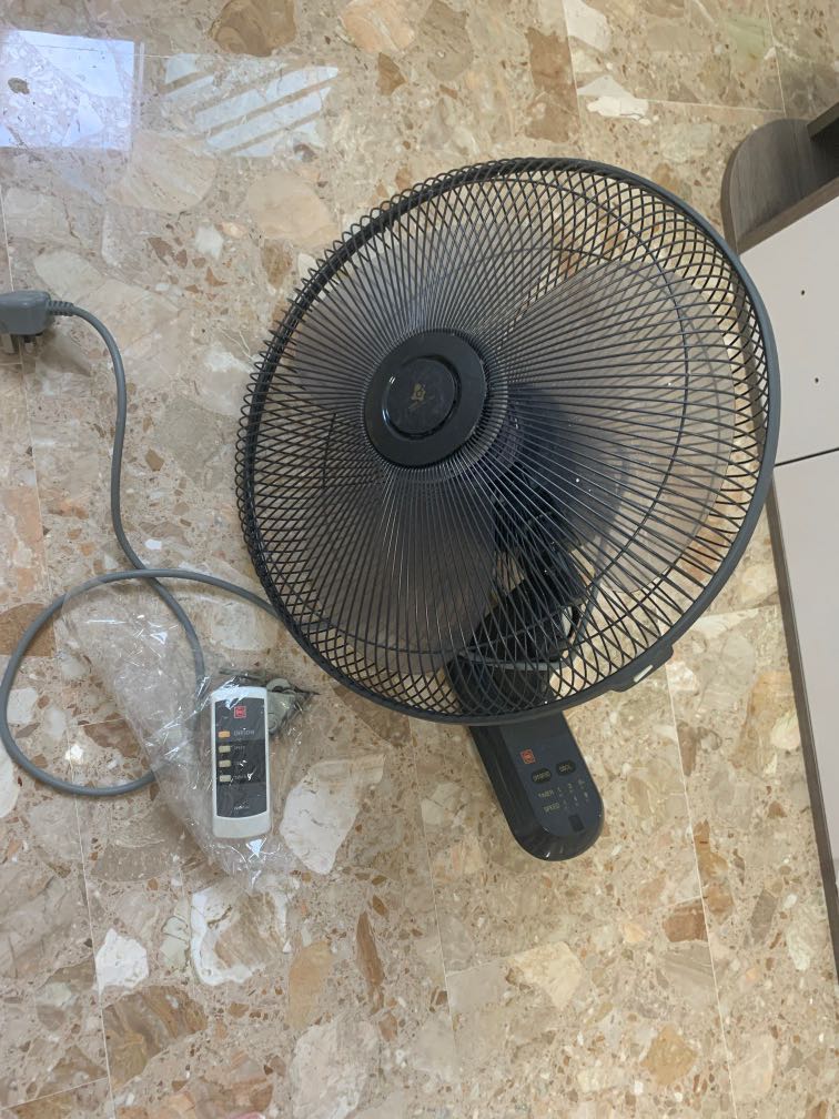 Used KDK wall fan with remote control, Furniture & Home Living ...