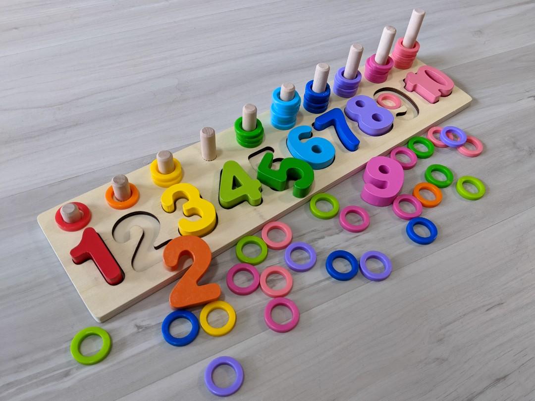 Wooden Numbers toy, Hobbies & Toys, Toys & Games on Carousell